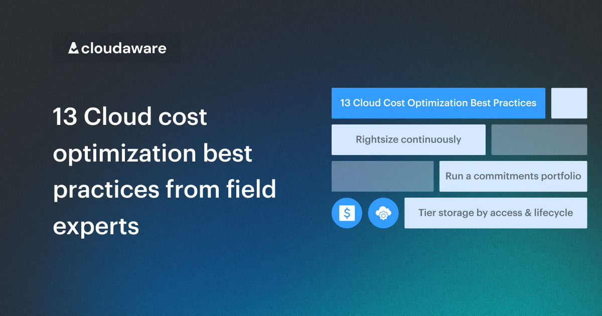 13 Cloud Cost Optimization Best Practices from field experts